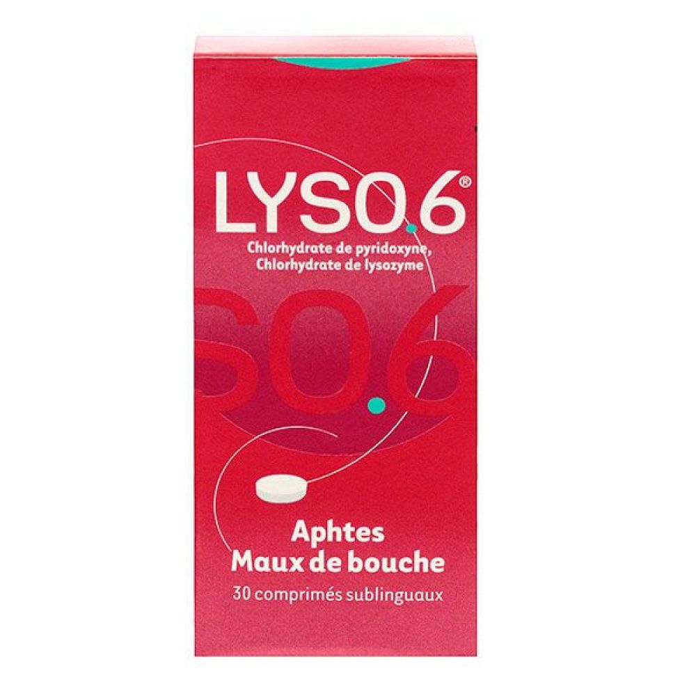 Lyso 6 aphtes 30 comprimés